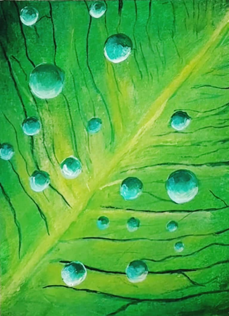 Paint Water Drops on a Leaf: A Captivating Step-by-Step Tutorial for ...