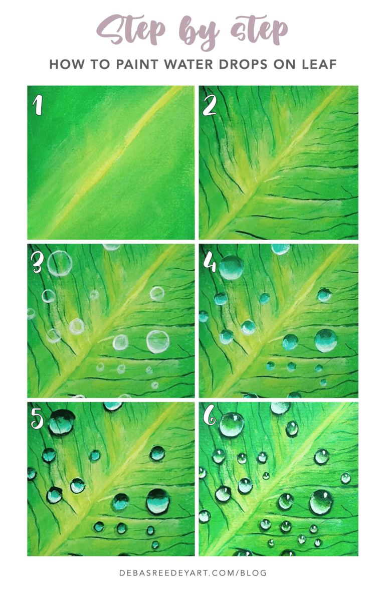 Paint Water Drops on a Leaf: A Captivating Step-by-Step Tutorial for ...