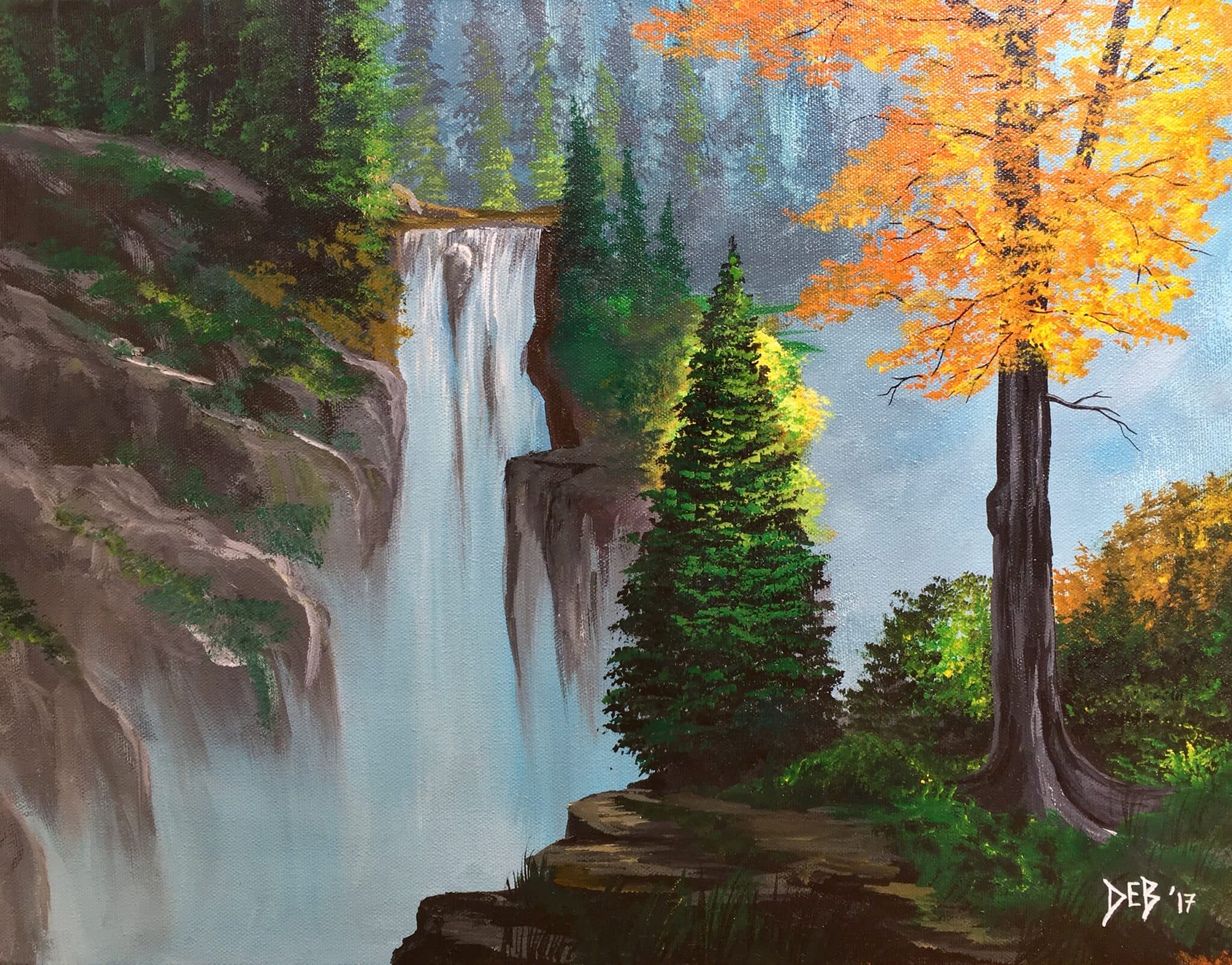 Gallery - Waterfall paintings - Debasree Dey Art