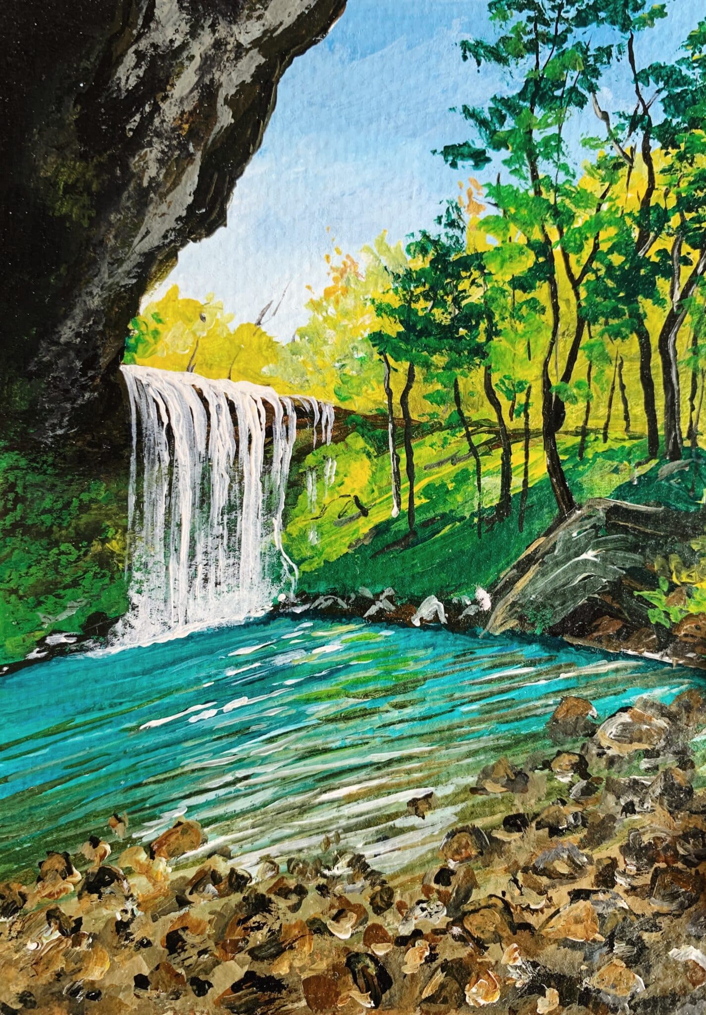 Gallery - Waterfall paintings - Debasree Dey Art