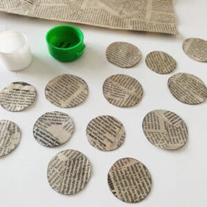 Paper buttons - Mixed media art - Debasree Dey Art