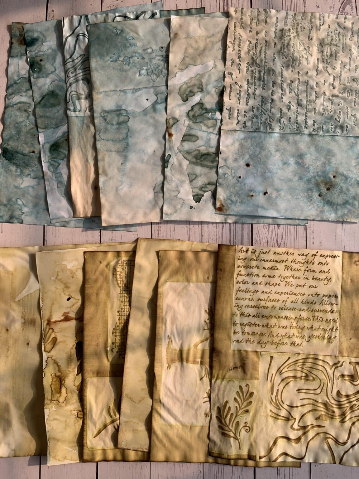 Coffee Dyeing Basics for Mixed Media: 3 Simple Techniques - Debasree ...