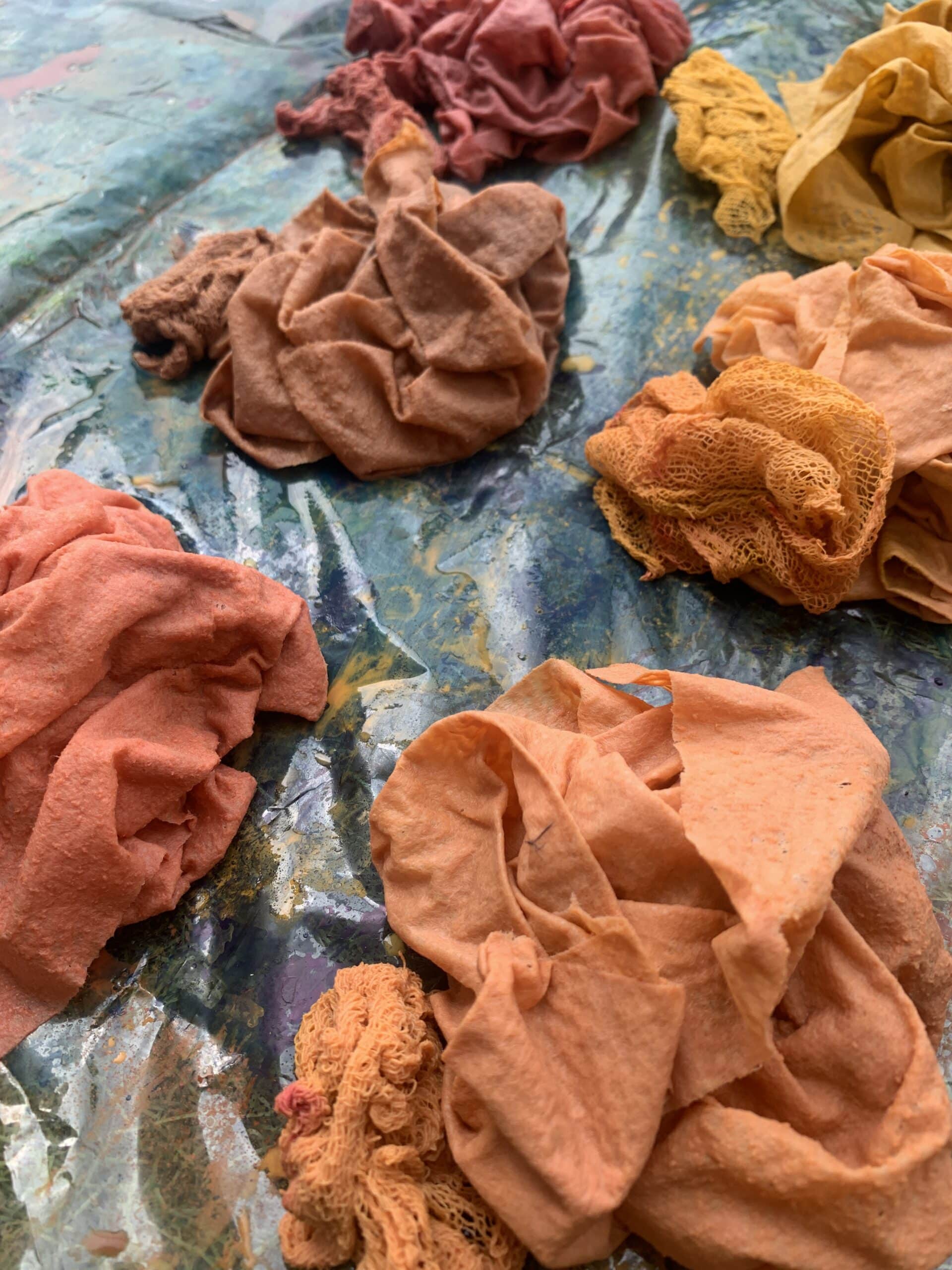 Creating Fabric scraps for mixed media collages - Debasree Dey Art