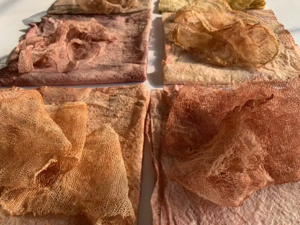 Creating Fabric scraps for mixed media collages - Debasree Dey Art