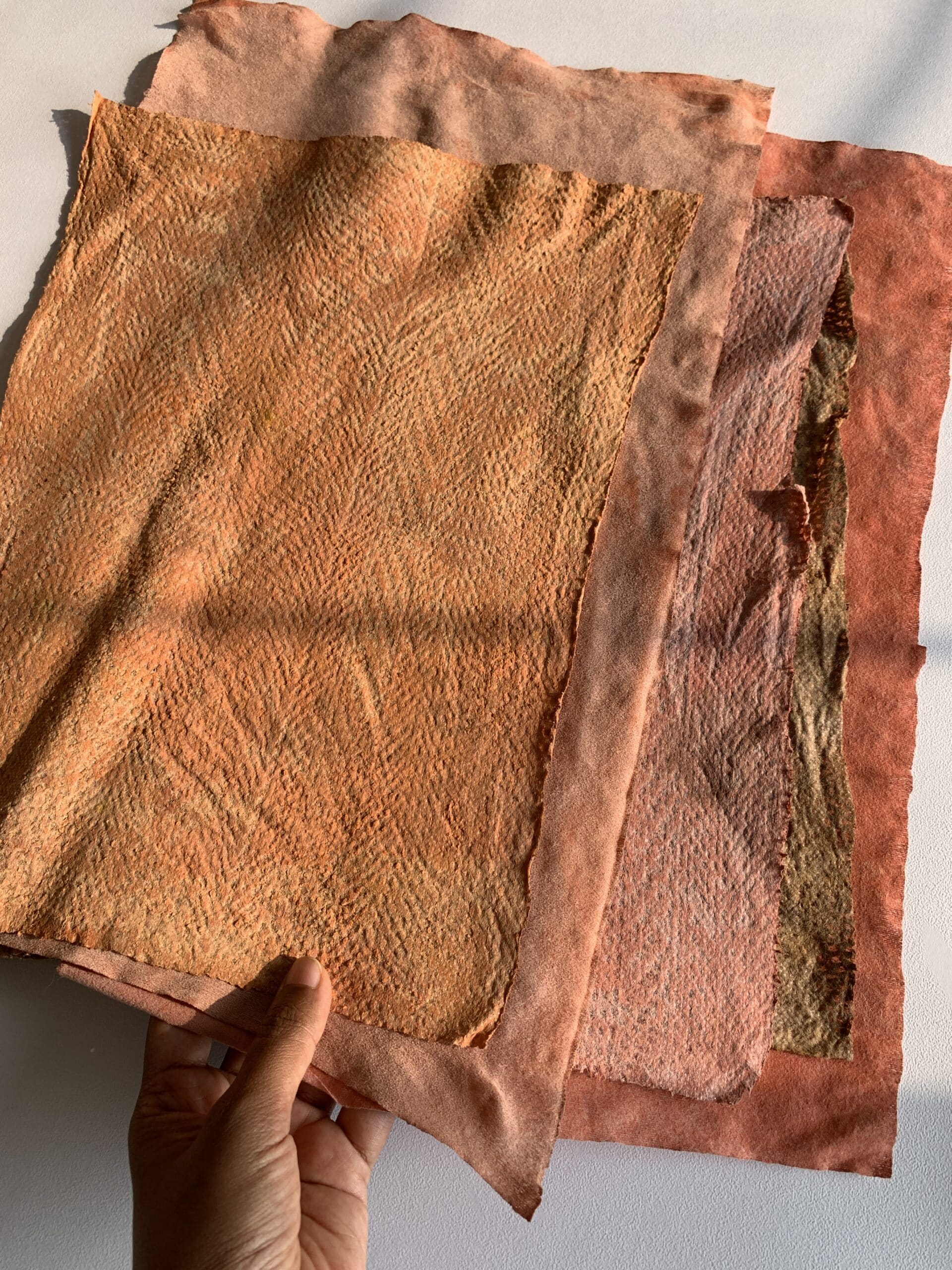 Creating Fabric scraps for mixed media collages - Debasree Dey Art