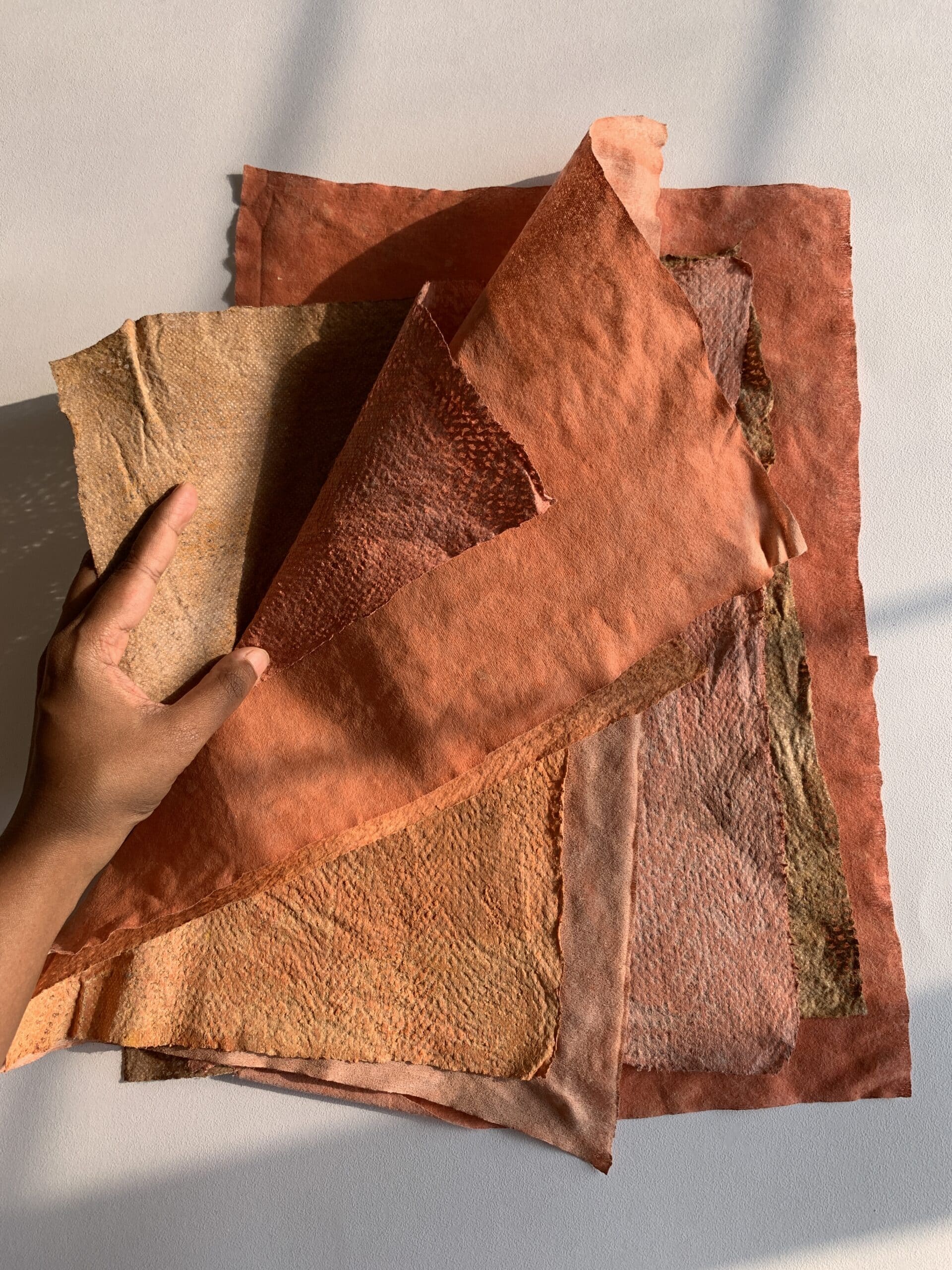Creating Fabric scraps for mixed media collages - Debasree Dey Art