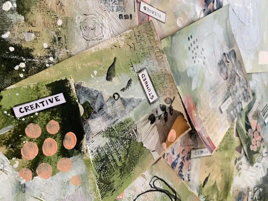 Artist date #7 - Creating connection between collages & my emotions ...