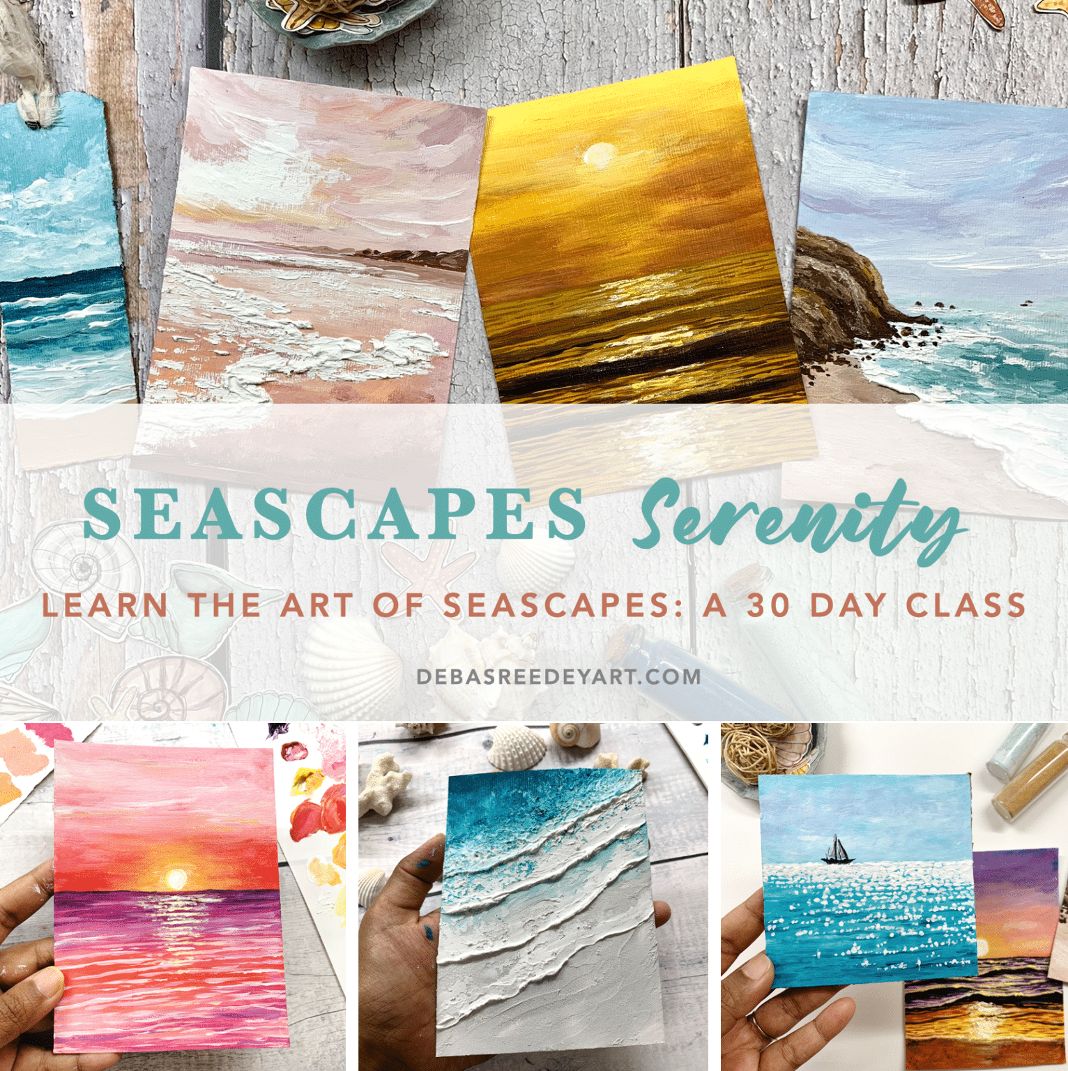 90+ Seascape painting ideas - Debasree Dey Art