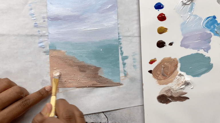 Easy texture seascape painting - Debasree Dey Art