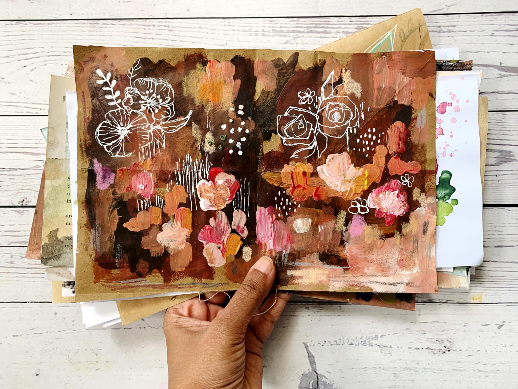 30+ Floral Art Journal Page Ideas - Debasree Dey Art