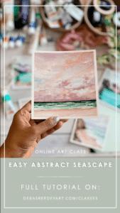 Easy abstract seascape painting - Debasree Dey Art