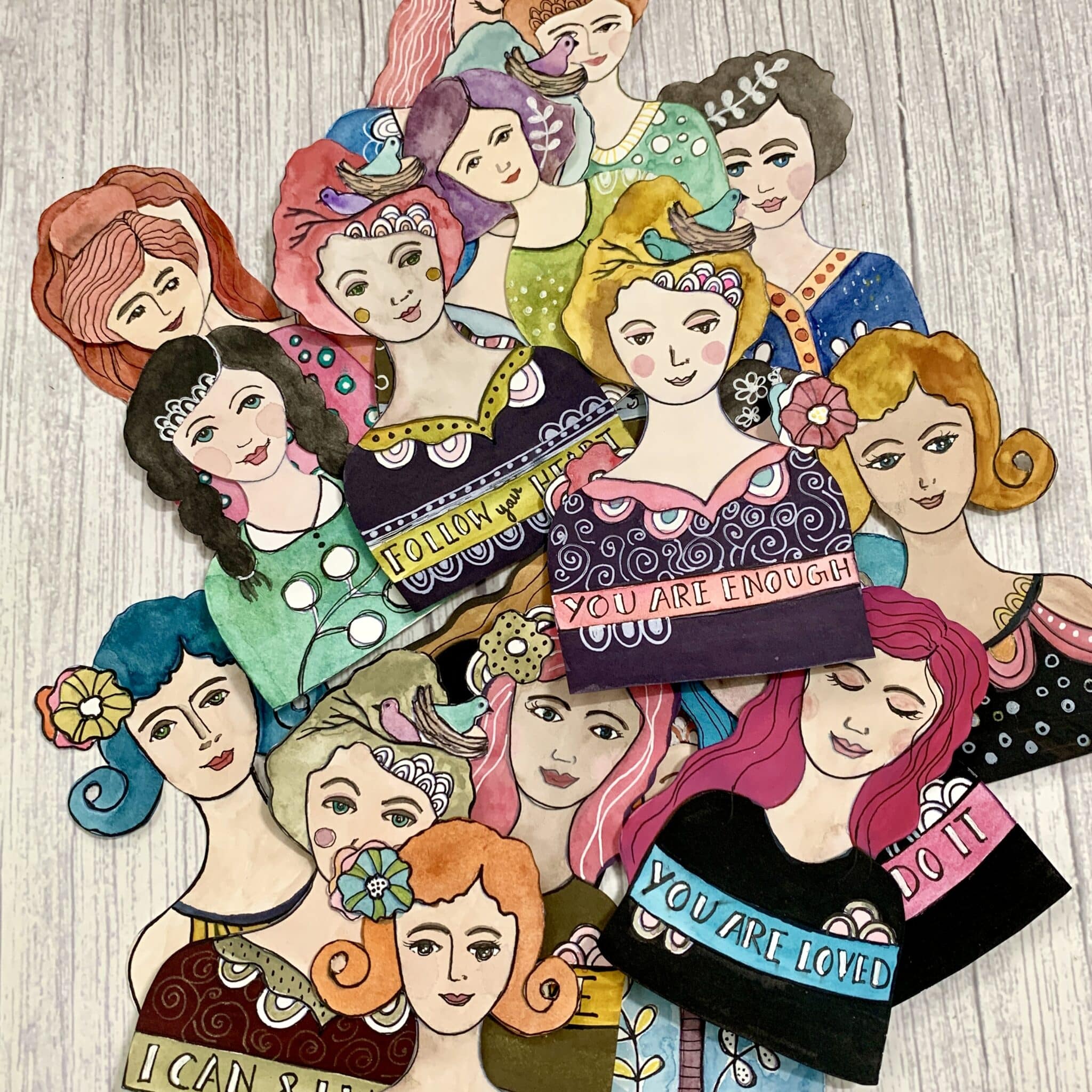 Paper Dolls Adventure - Debasree Dey Art