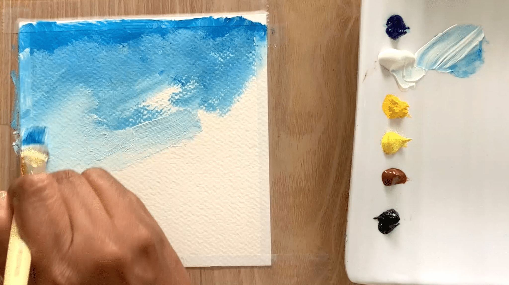 How to paint an Easy Autumn Tree Landscape in 10 easy steps - Debasree ...