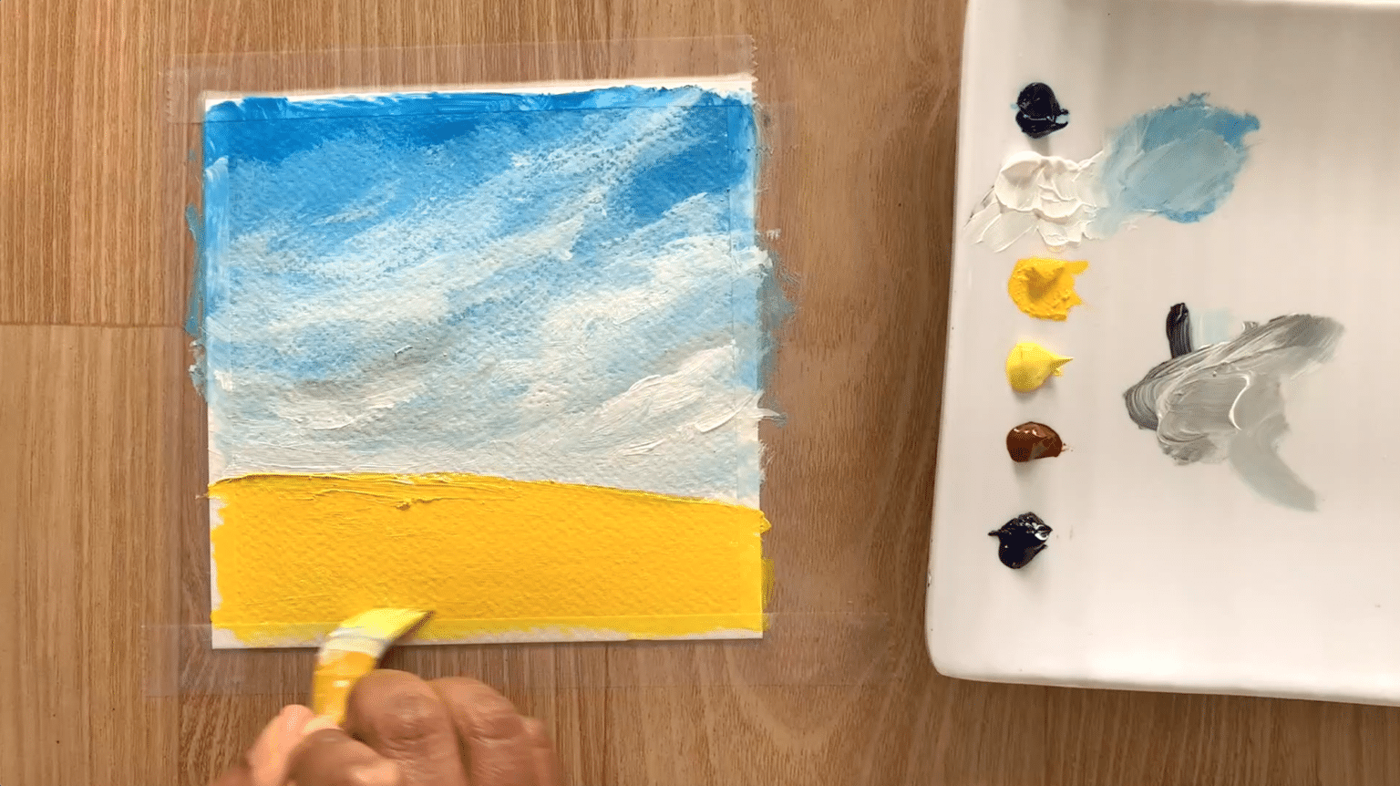 How to paint an Easy Autumn Tree Landscape in 10 easy steps - Debasree ...