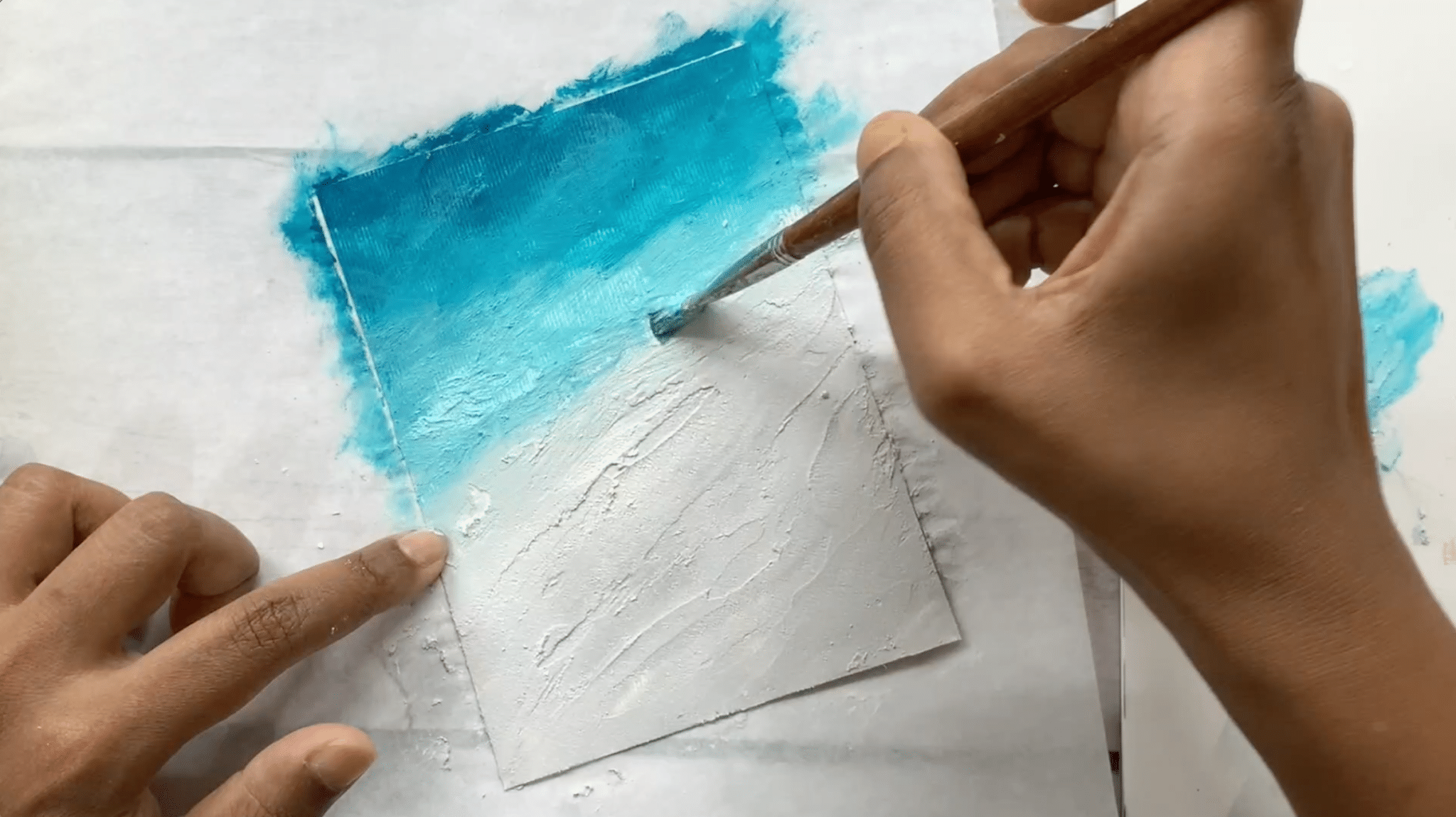 Easy texture seascape painting - Debasree Dey Art
