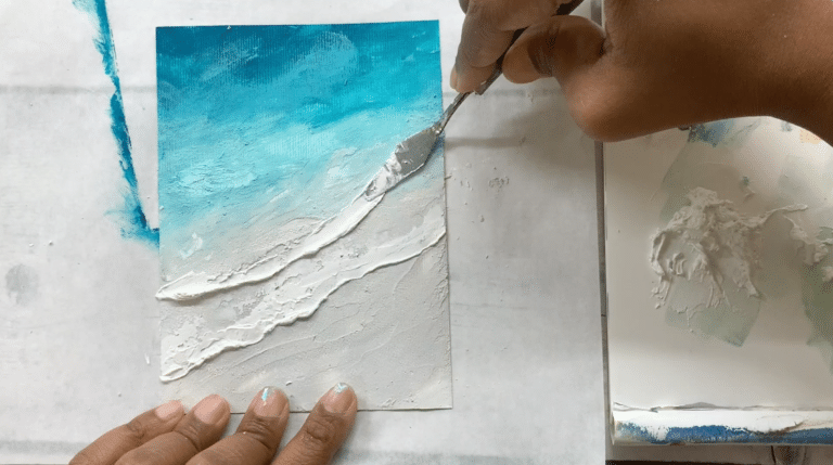 Easy texture seascape painting - Debasree Dey Art