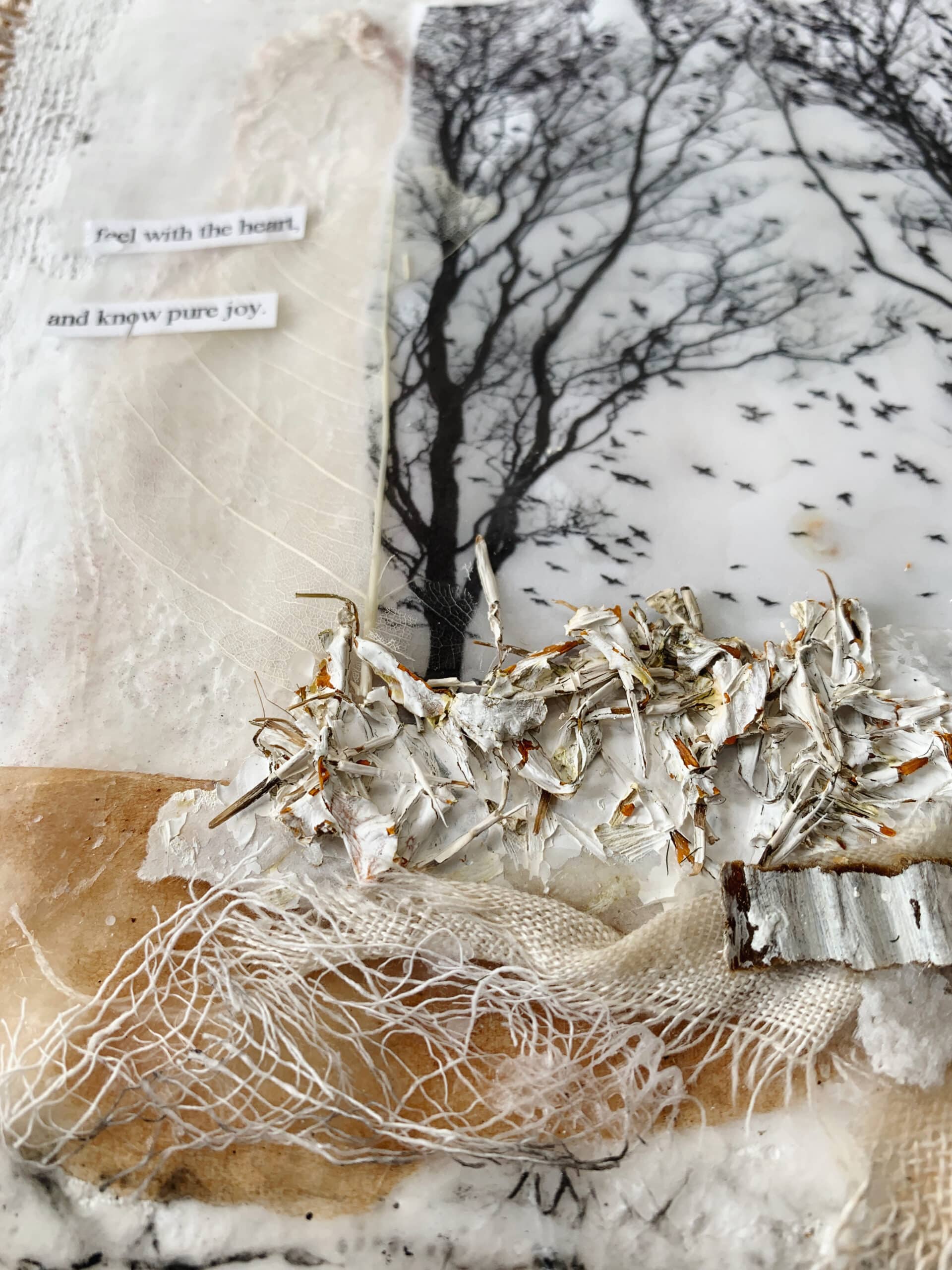 Creating Tactile Collage Artworks - Debasree Dey Art