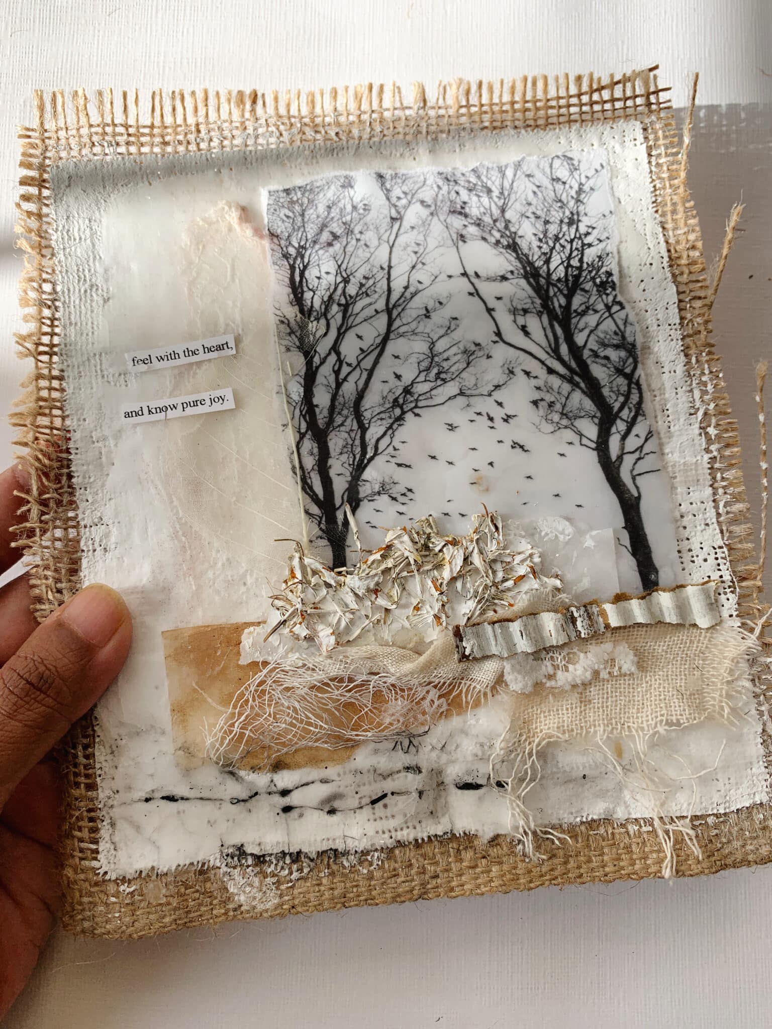 Creating Tactile Collage Artworks - Debasree Dey Art