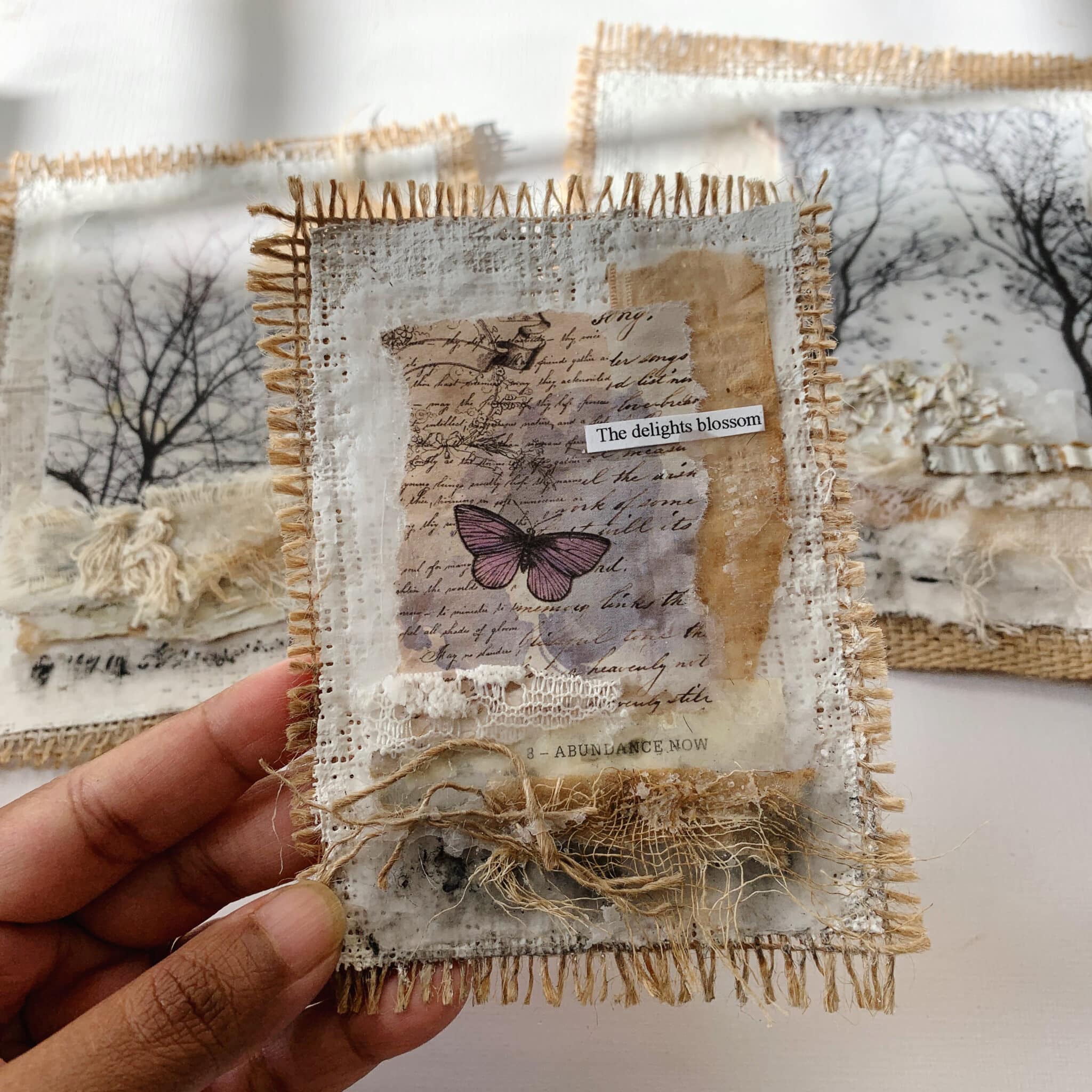 Creating Tactile Collage Artworks - Debasree Dey Art