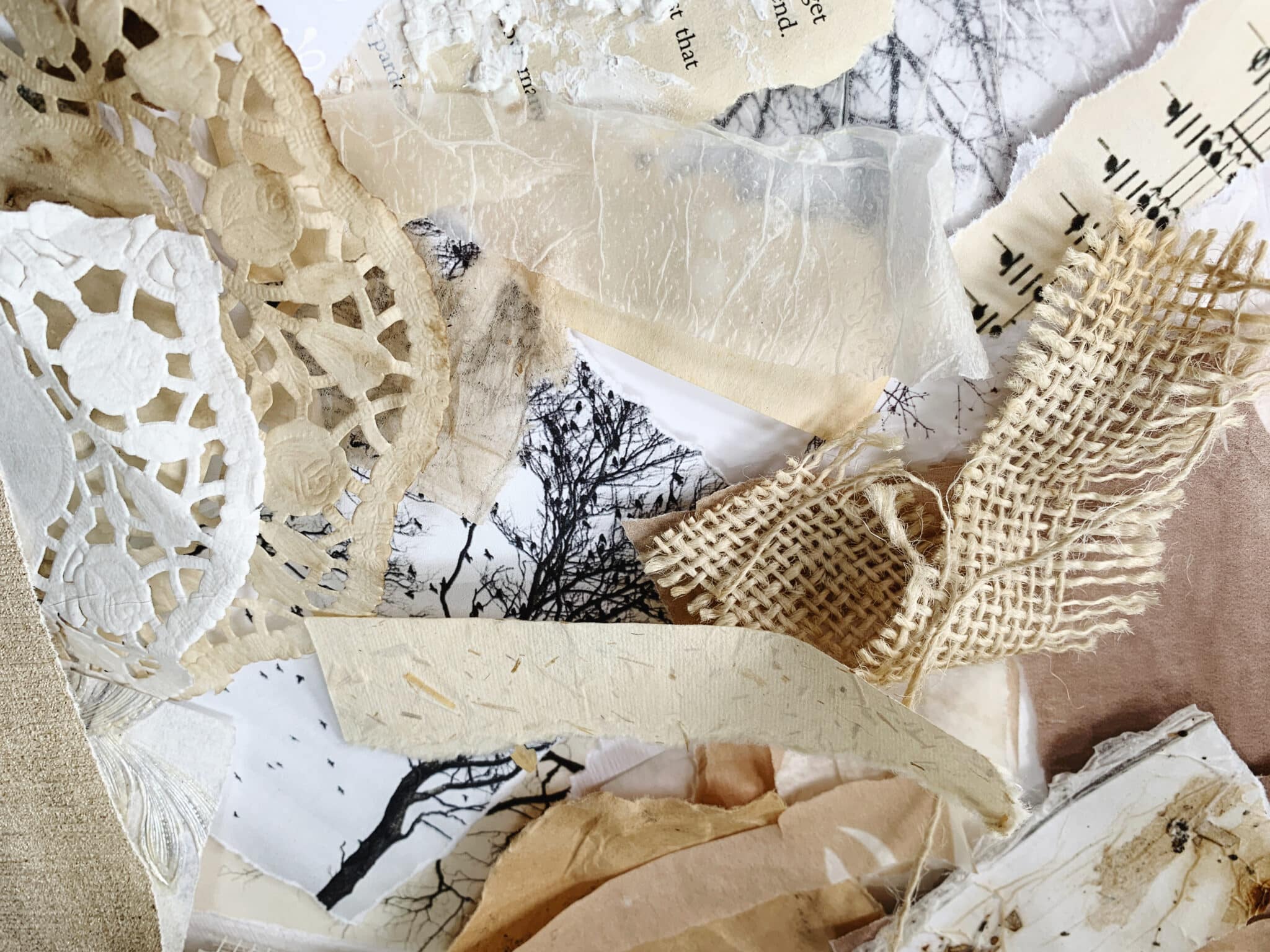 Creating Tactile Collage Artworks - Debasree Dey Art