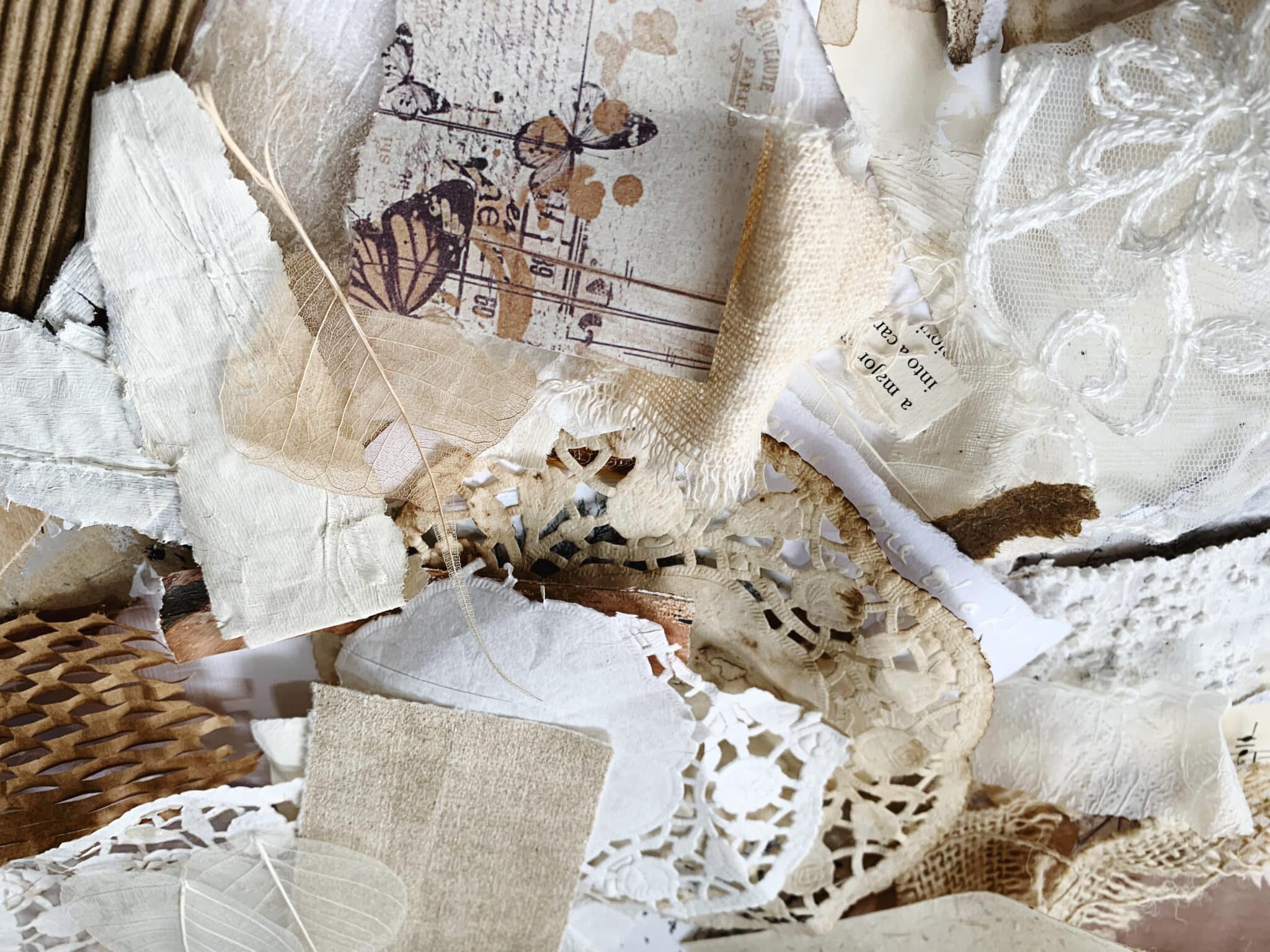 Creating Tactile Collage Artworks - Debasree Dey Art