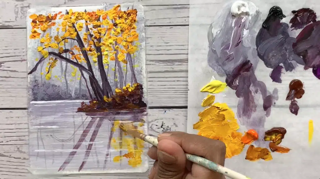 Easy Fall Landscape Reflection: A Step-by-Step Fall Painting Tutorial ...