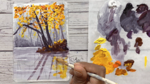 Easy Fall Landscape Reflection: A Step-by-Step Fall Painting Tutorial ...