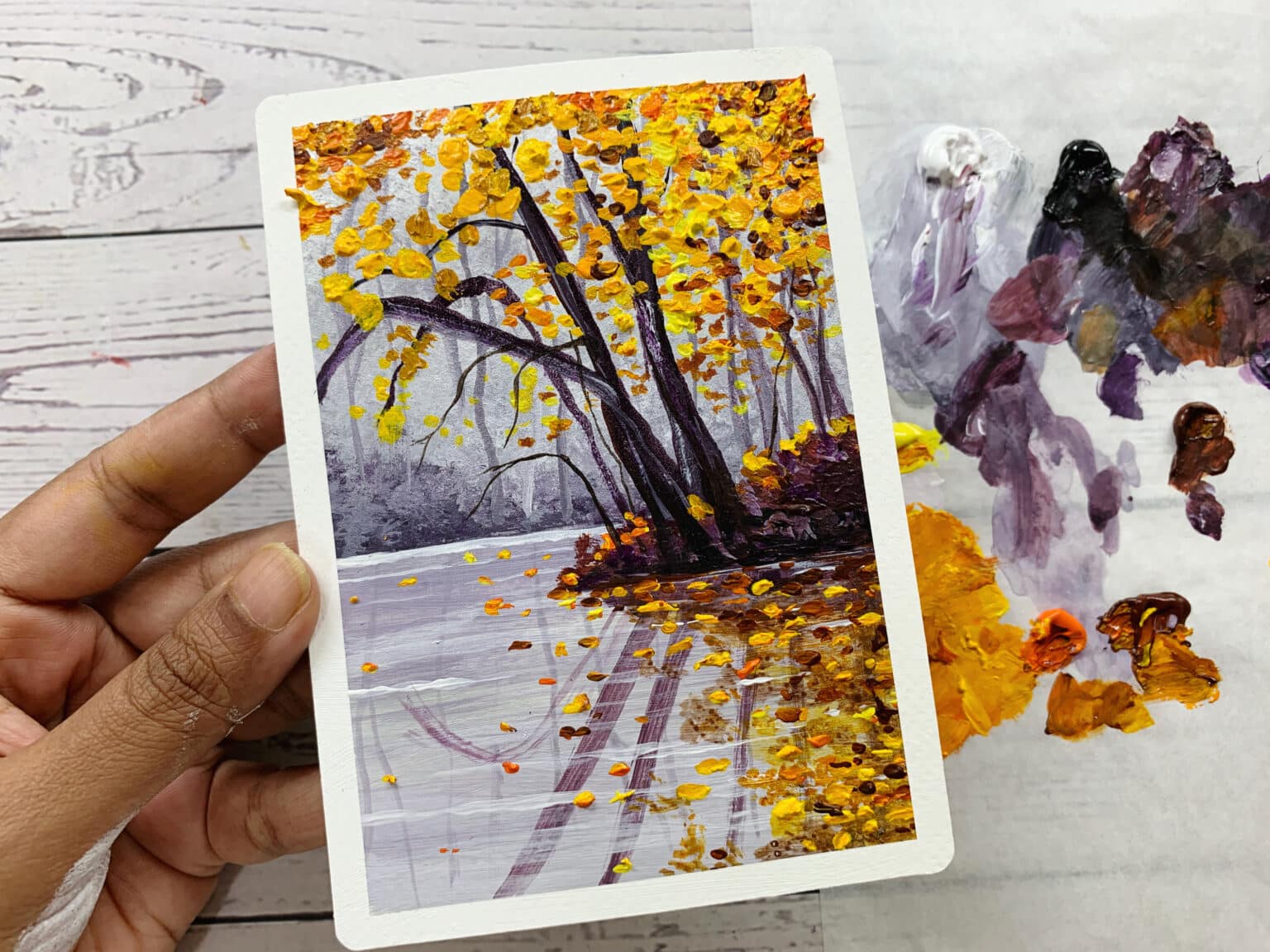 Easy Fall Landscape Reflection: A Step-by-Step Fall Painting Tutorial ...
