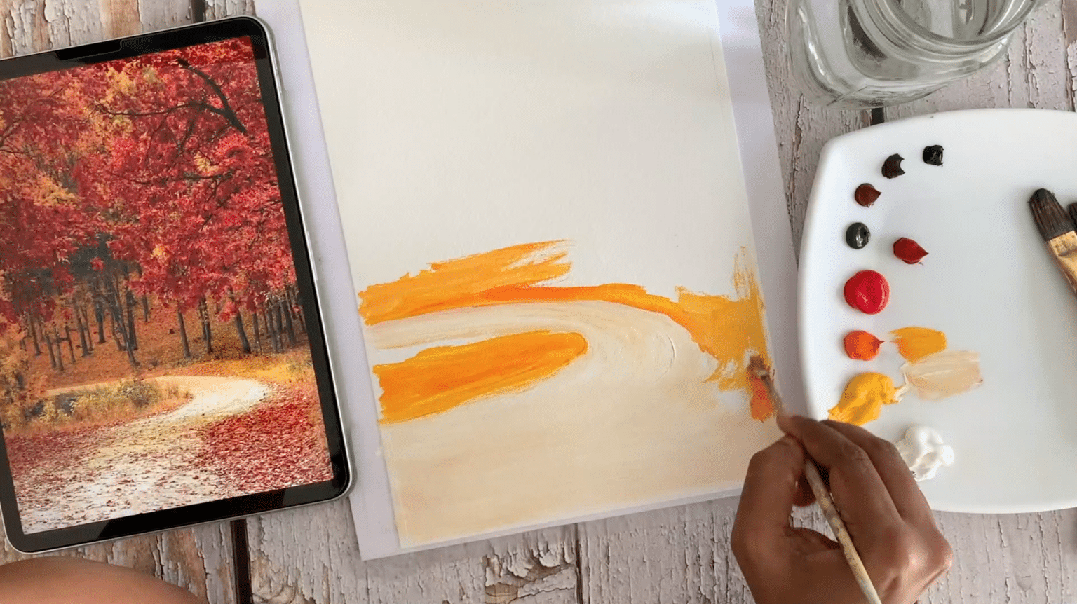 Easy Autumn Road: A Step-by-Step Fall Painting Tutorial for Beginners - Debasree Dey Art
