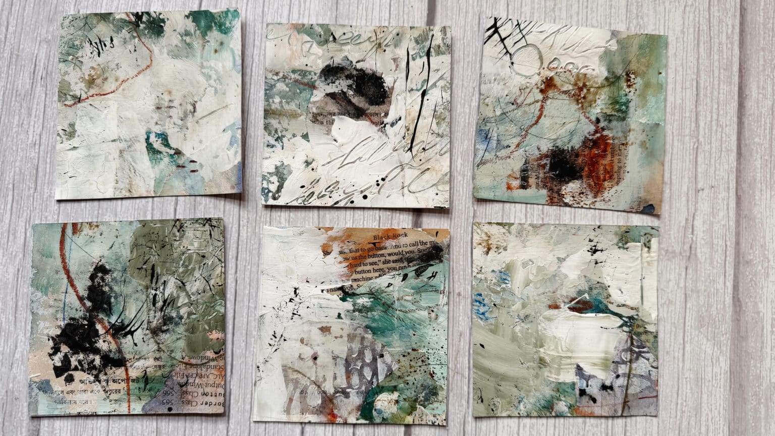 Mini Abstract Paintings - A Layered Mixed-Media Art Journey - Debasree ...