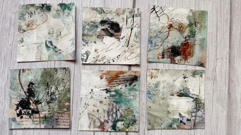 Mini Abstract Paintings - A Layered Mixed-Media Art Journey - Debasree ...