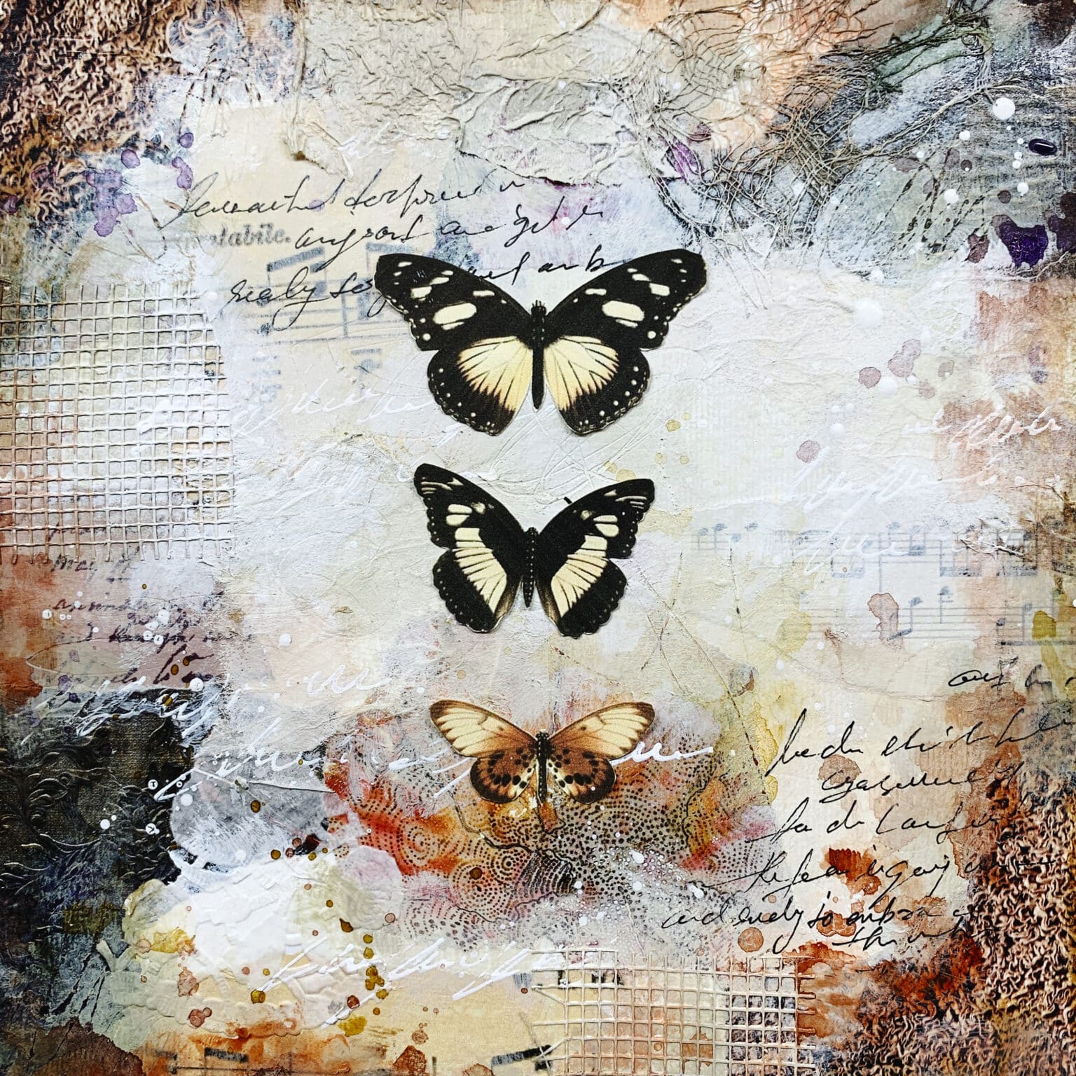 Creating Tactile Collage Artworks - Debasree Dey Art