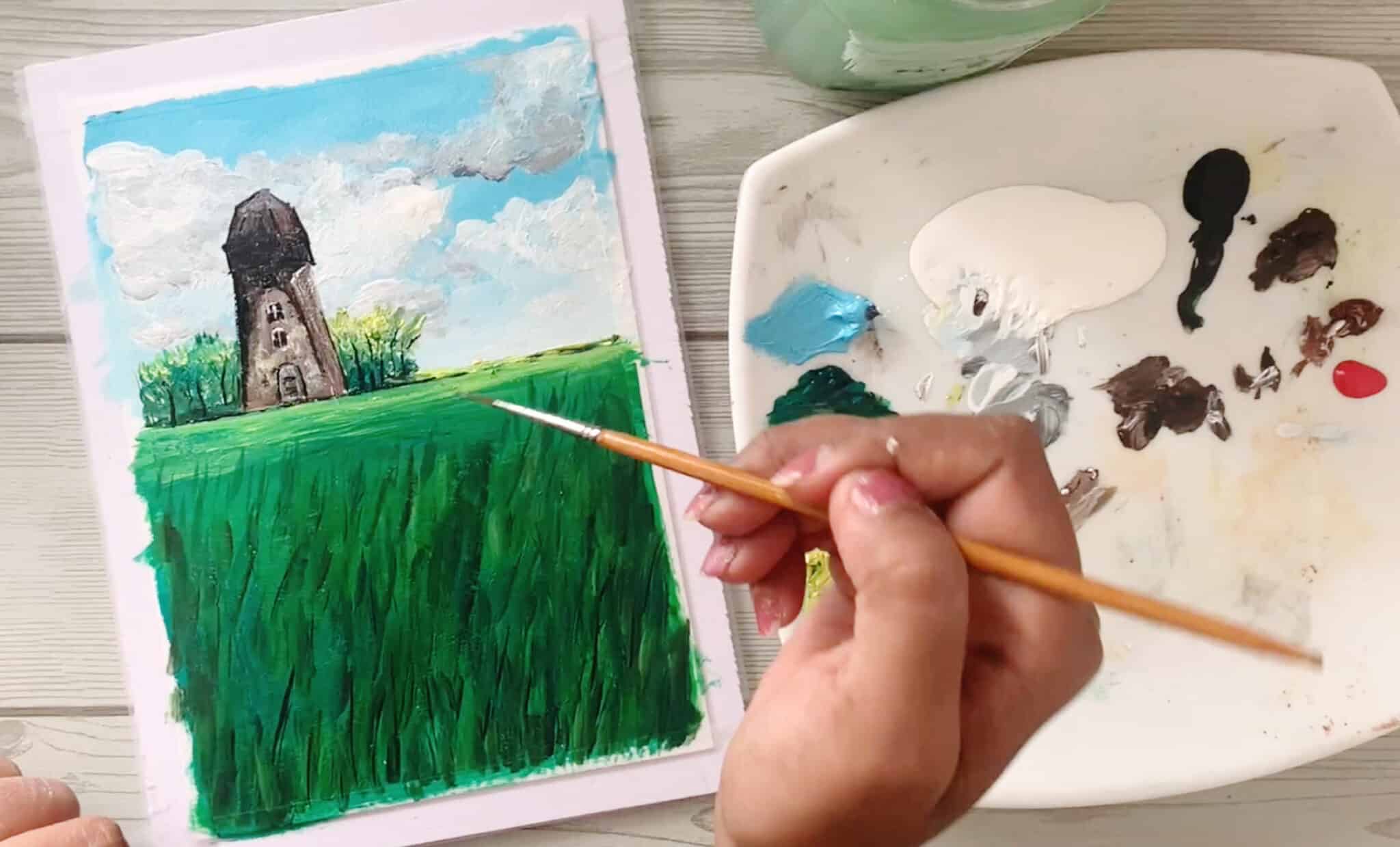 6 Easy Steps to Create a Stunning Acrylic Landscape Painting (Beginner ...