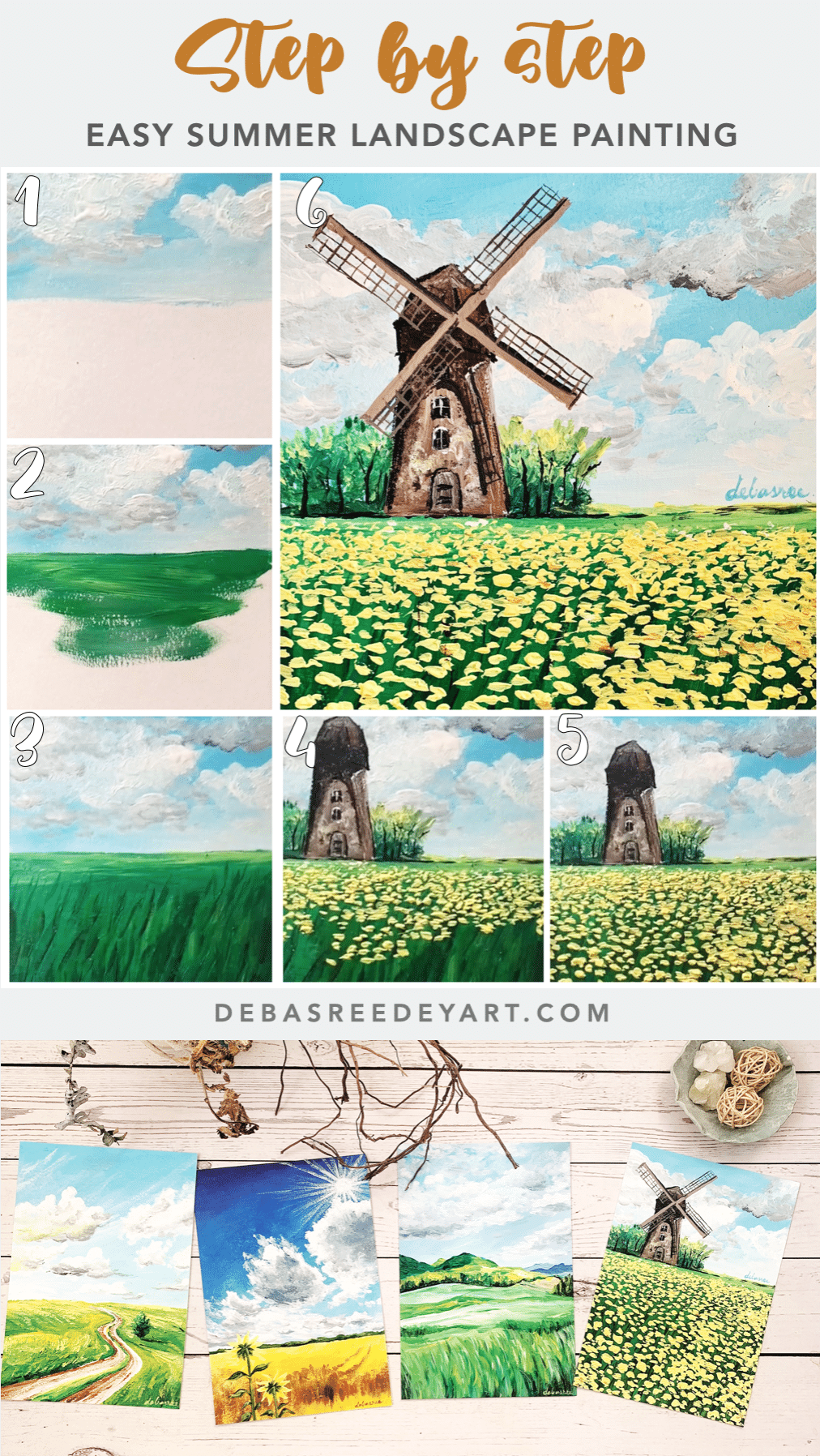 6 Easy Steps to Create a Stunning Acrylic Landscape Painting (Beginner ...