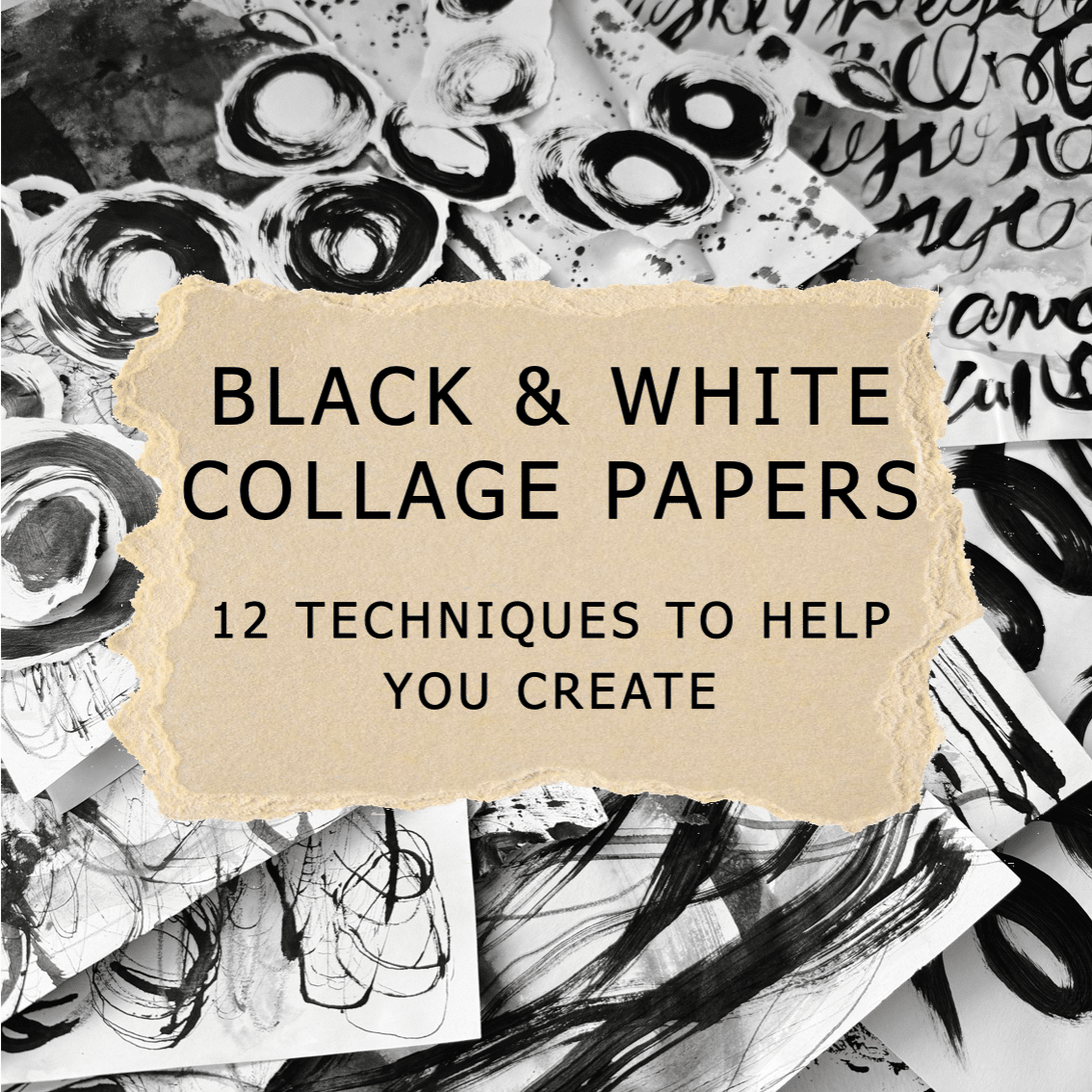 Essential Black and White Collage Papers for Mixed Media Art Journaling ...