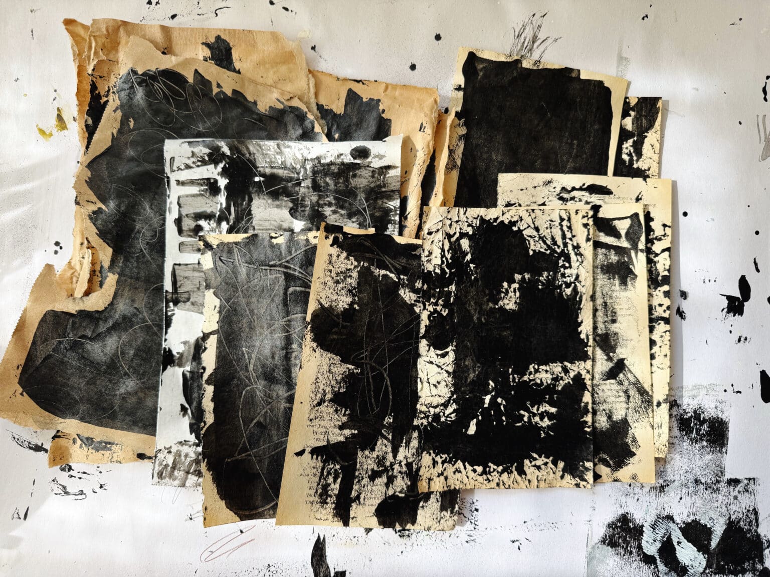 Essential Black and White Collage Papers for Mixed Media Art Journaling ...