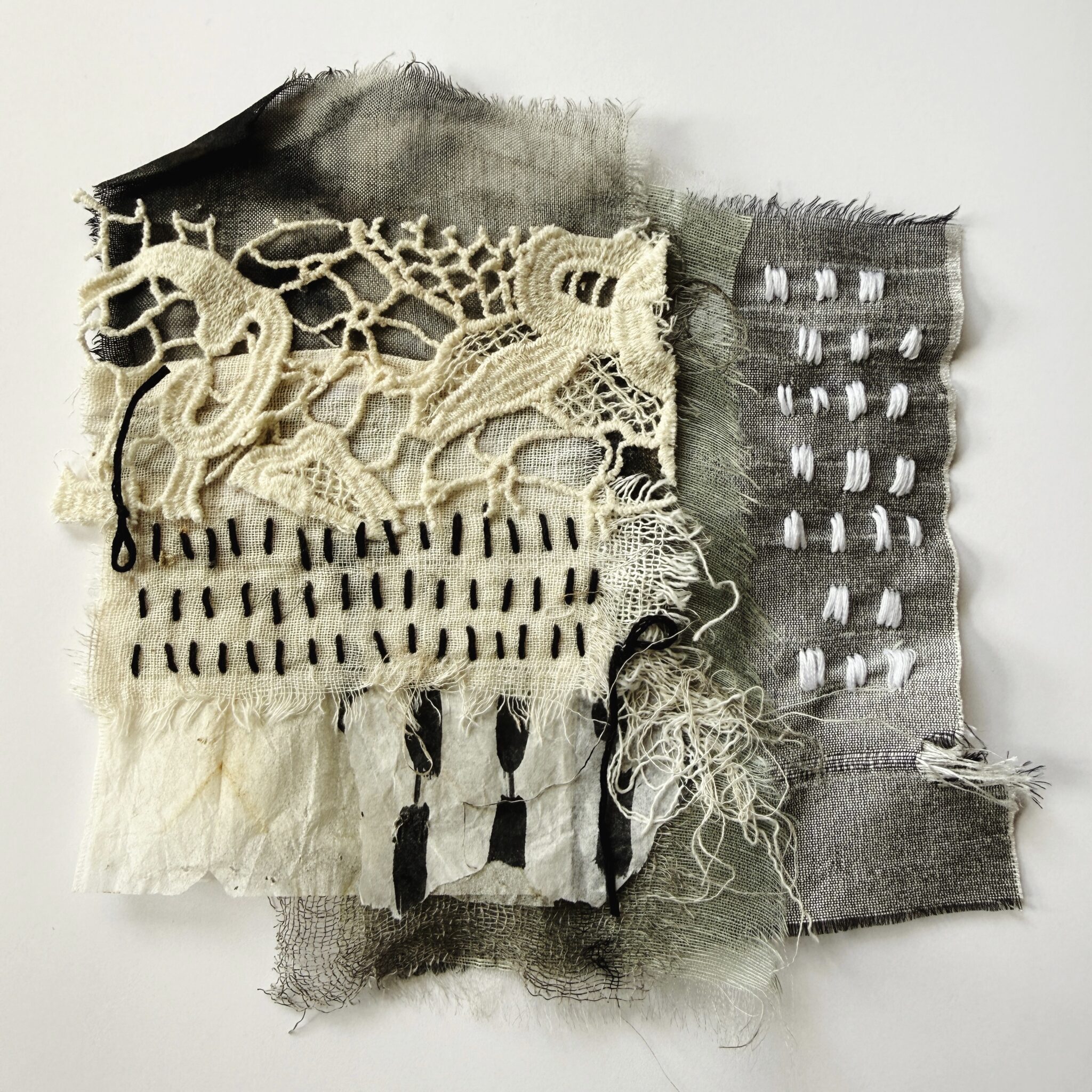 25+ Stunning Fabric Collage Ideas: Small Textile Art Built from Scraps ...