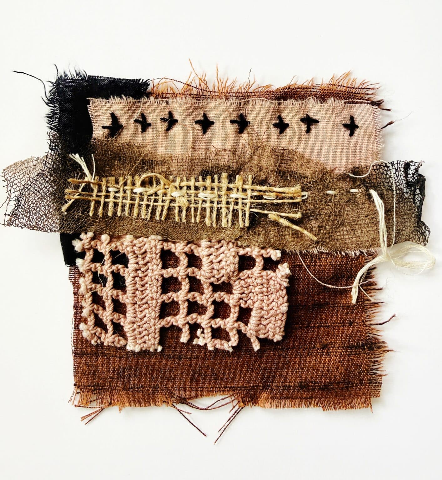 25+ Stunning Fabric Collage Ideas: Small Textile Art Built from Scraps ...