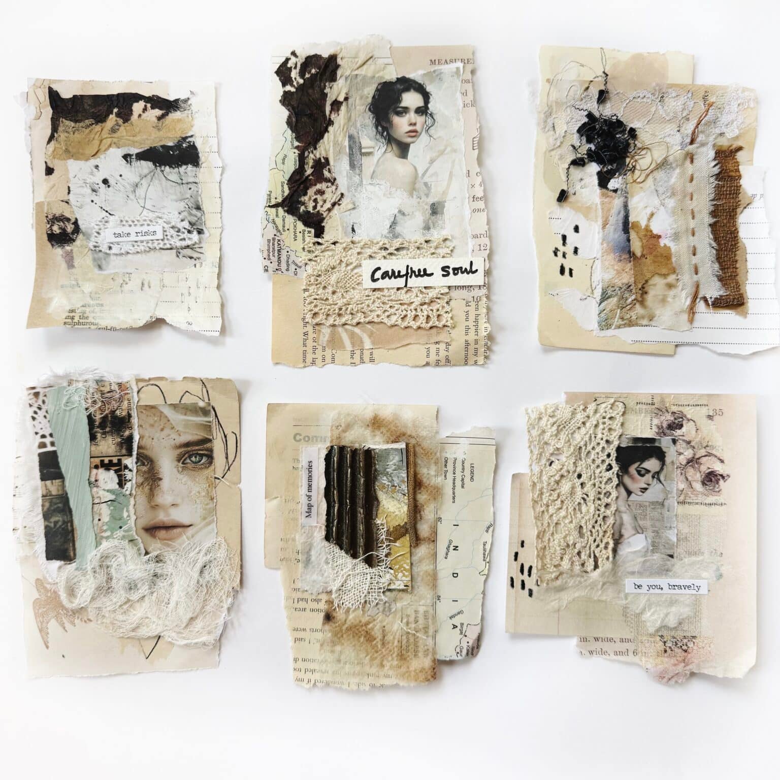 Create 50+ Mixed Media Collage Clusters – Ephemera and Scrap Paper ...